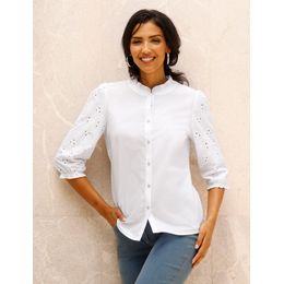 Classic Basics Damen Hemdbluse, wei&szlig;, Gr. 52, unifarben, 100% Baumwolle, &Auml;rmel:100% Baumwolle, Blusen