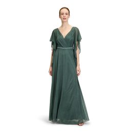 Vera Mont Damen Abendkleid "Damen im Glitzer-Look", grün, Gr. 42, Netz, Obermaterial: 100% Polyester; Besatz: 100% Polyester; Futter: 100% Polyester,