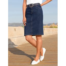 Casual Looks Damen Jeansrock, blau, Gr. 40, unifarben, 99% Baumwolle, 1% Elasthan, R&ouml;cke