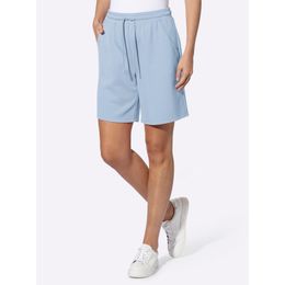 Heine Damen Shortseisblau, Gr. 36, unifarben, 55% Viskose, 40% Polyester, 5% Elasthan, Hosen