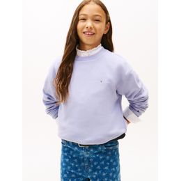 Tommy Hilfiger Kinder Sweatshirtperiwinkle dusk, Gr. 5, unifarben, Sweatware, Obermaterial: 80% Baumwolle, 20% Polyester, Sweatshirts