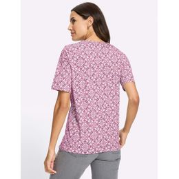 Damen Print-Shirt "Druck-Shirt", rosa, Gr. 38, gemustert, mehrfarbig, 50% Baumwolle, 50% Modal, Shirts