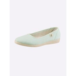 Casual Looks Damen Slipper, Gr. 38, gr&uuml;n, Textil, Schuhe