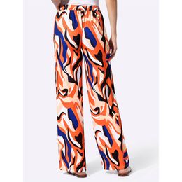 Heine Damen Webhose, bunt, Gr. 40, bedruckt, gemustert, mehrfarbig, 95% Polyester, 5% Elasthan, Hosen