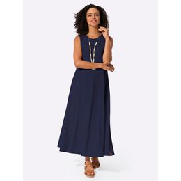 Casual Looks Damen A-Linien-Kleid "Sommer-Kleid", blau, Gr. 42, unifarben, 95% Polyester, 5% Elasthan, Kleider