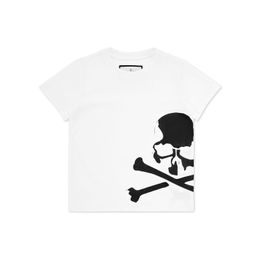 Philipp Plein Jungen T-Shirt "Skull"01, wei&szlig;, Gr. 8, Obermaterial: 100% Baumwolle, Shirts