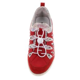 Reflexan Damen Slipper, Gr. 41, rot, Glattleder, Nubukleder, Veloursleder, Schuhe