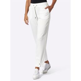 Webhose Classic Basics, Damen, Gr. 54, Normalgr&ouml;&szlig;en, wei&szlig;, 95% Polyester, 5% Elasthan, unifarben, Hosen