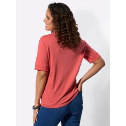 Casual Looks Damen Poloshirt "Poloshirt", rot, Gr. 38, unifarben, 50% Baumwolle, 50% Modal, Shirts