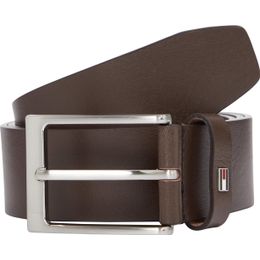 Tommy Hilfiger Herren Lederg&uuml;rtel "LAYTON 4.0 cm breit", braun, Gr. 110, unifarben, Rindsleder, G&uuml;rtel, Gr&ouml;&szlig;enverstellbar