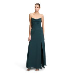 Vera Mont Damen Abendkleid "Damen mit Wasserfallausschnitt", gr&uuml;n, festlich, Gr. 34, Chiffon, Obermaterial: 100% Polyester; Futter: 100% Polyester,