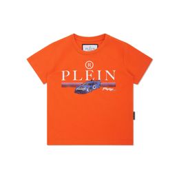 Philipp Plein Jungen T-Shirt "Racing"20, orange, Gr. 12, Obermaterial: 100% Baumwolle, Shirts