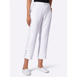 Classic Basics Damen 7/8-Hose, wei&szlig;, Gr. 52, unifarben, 100% Polyester, Hosen