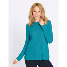 Classic Basics Damen Strickpullover "Pullover", blau, Gr. 52, unifarben, 100% Baumwolle, Pullover