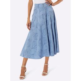 CR&Eacute;ATION L CREATION L Damen Jeansrock, blau, Gr. 52, unifarben, 100% Lyocell, R&ouml;cke