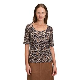Betty Barclay Damen Kurzarmshirt "Damen mit Rippenstruktur", blau, Gr. 38, Rippware, Obermaterial: 95% Baumwolle, 5% Elasthan, Shirts