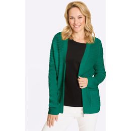 Classic Basics Damen Cardigan, gr&uuml;n, Gr. 56, unifarben, 100% Polyacryl, Strickjacken