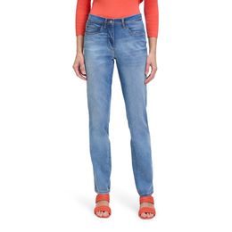 Betty Barclay Damen Stretch-Jeans "Damen mit elastischem Bund", blau, Gr. 38, Denim/Jeans, Obermaterial: 81% Baumwolle, 17% Polyester, 2% Elasthan,