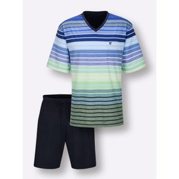 Hajo Herren Shorty, Gr. 44, blau, 62% Baumwolle, 38% Polyester, Homewear-Sets