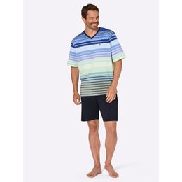 Hajo Herren Shorty, Gr. 52, blau, 62% Baumwolle, 38% Polyester, Homewear-Sets