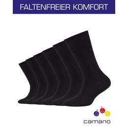 Camano Damen Socken "ca-soft", Gr. 31, schwarz, Baumwolle, Elasthan, Polyamid, unifarben, Socken, mit Komfortbund und gepolsterten