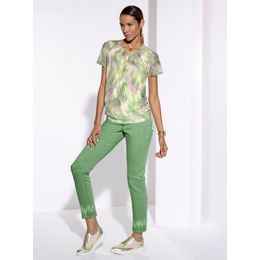 CR&Eacute;ATION L CREATION L Damen Rundhalsshirt "Shirt"pistazie, apfel, bedruckt, Gr. 36, gemustert, 96% Polyester, 4% Elasthan, Shirts