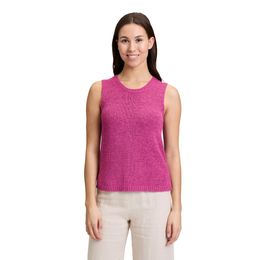 Cartoon Damen Stricktop "Damen mit Rundhalsausschnitt", pink, Gr. 42, Obermaterial: 65% Polyacryl, 35% Polyamid, Tops, Rippb&uuml;ndchen