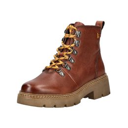 Tamaris Damen Schn&uuml;rstiefelette "Tamaris Stiefelette Leder/Synthetik", Gr. 41cognac, Leder, Synthetik, Schuhe