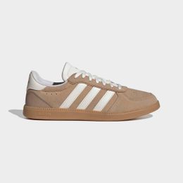 Damen Sneaker "BREAKNET SLEEK", adidas Sportswear, Gr. 39warsan, cwei&szlig;, gum3, Leder, Synthetik, Schuhe