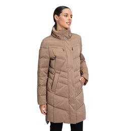 Gil Bret Damen Winterjacke, gold, Gr. 42, unifarben, Steppware, Obermaterial: 100% Polyester, Jacken, mit Kapuze