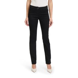 Betty Barclay Damen Slim-fit-Jeans "Damen mit aufgesetzten Taschen", schwarz, Basic, Gr. 42, Obermaterial: 64% Baumwolle, 29% Polyester, 7% Elasthan,