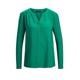GOLDNER Damen Schlupfbluse "Elegante Viskosebluse mit V-Ausschnitt", gr&uuml;n, Gr. 40, Obermaterial: 100% Viskose CV., Blusen