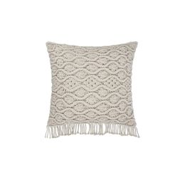 CS Schmal como Kissen Macrameoptik &brvbar; beige &brvbar; Ma&szlig;e (cm): B: 45 &raquo; H&ouml;ffner