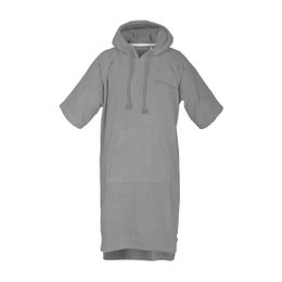 Badeponcho Tom Tailor HOME, grau, Frottier, Hausmäntel, "Surfponcho COLOR BATH", mit Kordel, Bauchtasche, saugstark, Baumwolle, auch in Kindergrößen