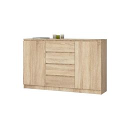 H&ouml;ffner Highboard 160 cm breit Kilian &brvbar; holzfarben &brvbar; Ma&szlig;e (cm): B: 160 H: 99 &raquo; H&ouml;ffner