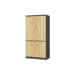 Höffner Drehtürenschrank 90 cm breit Valentina ¦ mehrfarbig ¦ Maße (cm): B: 90 H: 180 » Höffner