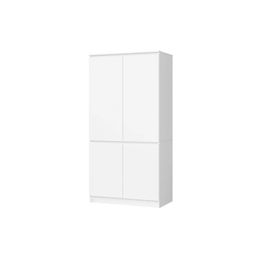 Höffner Drehtürenschrank 90 cm breit Valentina ¦ weiß ¦ Maße (cm): B: 90 H: 180 » Höffner