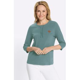 Classic Basics Damen 3/4-Arm-Shirt "3/4-Arm-Shirt", gr&uuml;n, Gr. 52, unifarben, 100% Baumwolle, Shirts