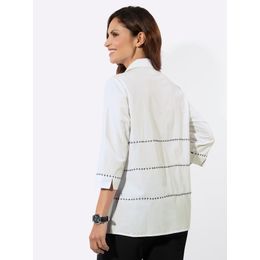 Inspirationen Damen Hemdbluse, wei&szlig;, Gr. 38, unifarben, 50% Baumwolle, 50% Polyester, Blusen