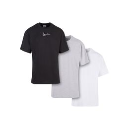 Karl Kani Herren T-Shirt "Karl Kani Herren KM222-102-1 KK 3-Pack Essential Tee", schwarz-wei&szlig;, Gr. L, bedruckt, 100% Baumwolle, Shirts
