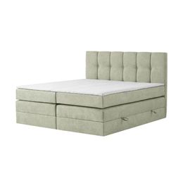 H&ouml;ffner Boxspringbett mit Bettkasten Leeds &brvbar; gr&uuml;n &brvbar; Ma&szlig;e (cm): B: 140 H: 121 &raquo; H&ouml;ffner