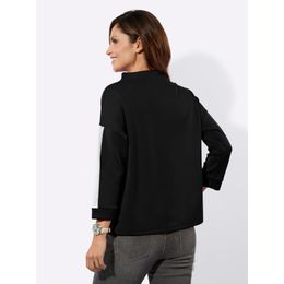Inspirationen Damen Sweatshirt, schwarz, Gr. 40, unifarben, 50% Modal, 44% Polyester, 6% Elasthan, Sweatshirts