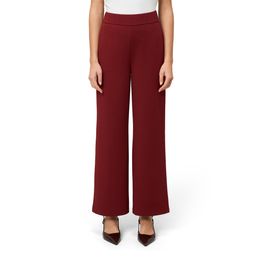Zero Damen Stoffhose "Damen mit elastischem Bund 28 Inch"cabernet, Gr. 42, unifarben, Twill, Obermaterial: 96% Polyester, 4% Elasthan, Hosen