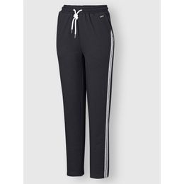feel good Damen Jerseyhose, Gr. 24, schwarz-wei&szlig;, 50% Baumwolle, 50% Polyester, unifarben, Hosen