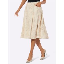 CR&Eacute;ATION L CREATION L Damen Jeansrock, beige, Gr. 48, unifarben, 100% Lyocell, R&ouml;cke