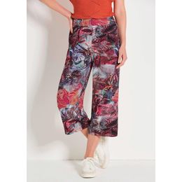 GOLDNER Damen Schlupfhose "Kurzgr&ouml;&szlig;e Moderne Printhose mit floralem Muster", bunt, Gr. 21, Obermaterial: 96% Viskose CV. 4% Elasthan EL., Hosen