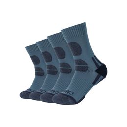 Camano Damen Wandersocken "Function", Gr. 43, blau, Materialmix, mehrfarbig, Socken, mit Fu&szlig;gew&ouml;lbe-St&uuml;tze