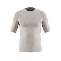 Bauerfeind Herren Funktionsshirt "COMPRESSION SHIRT SHORT SLEEVE", silber, Gr. L, Obermaterial: 90% Polyamid, 10% Elasthan, Shirts