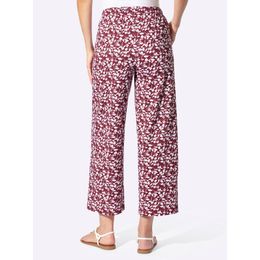 Classic Basics Damen Culotte, rot, Gr. 42, gebl&uuml;mt, gemustert, mehrfarbig, 100% Baumwolle, Hosen