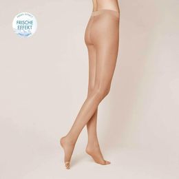 Kunert Damen Feinstrumpfhose "Strumpfhose Fresh Up 10 Toeless", Gr. 42, beige, Obermaterial: 81% Polyamid PA. 19% Elasthan EL., Strumpfhosen